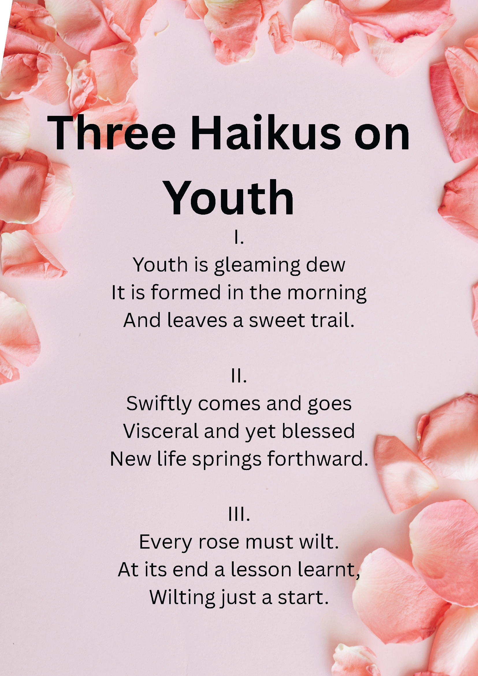 Three haikus on youth